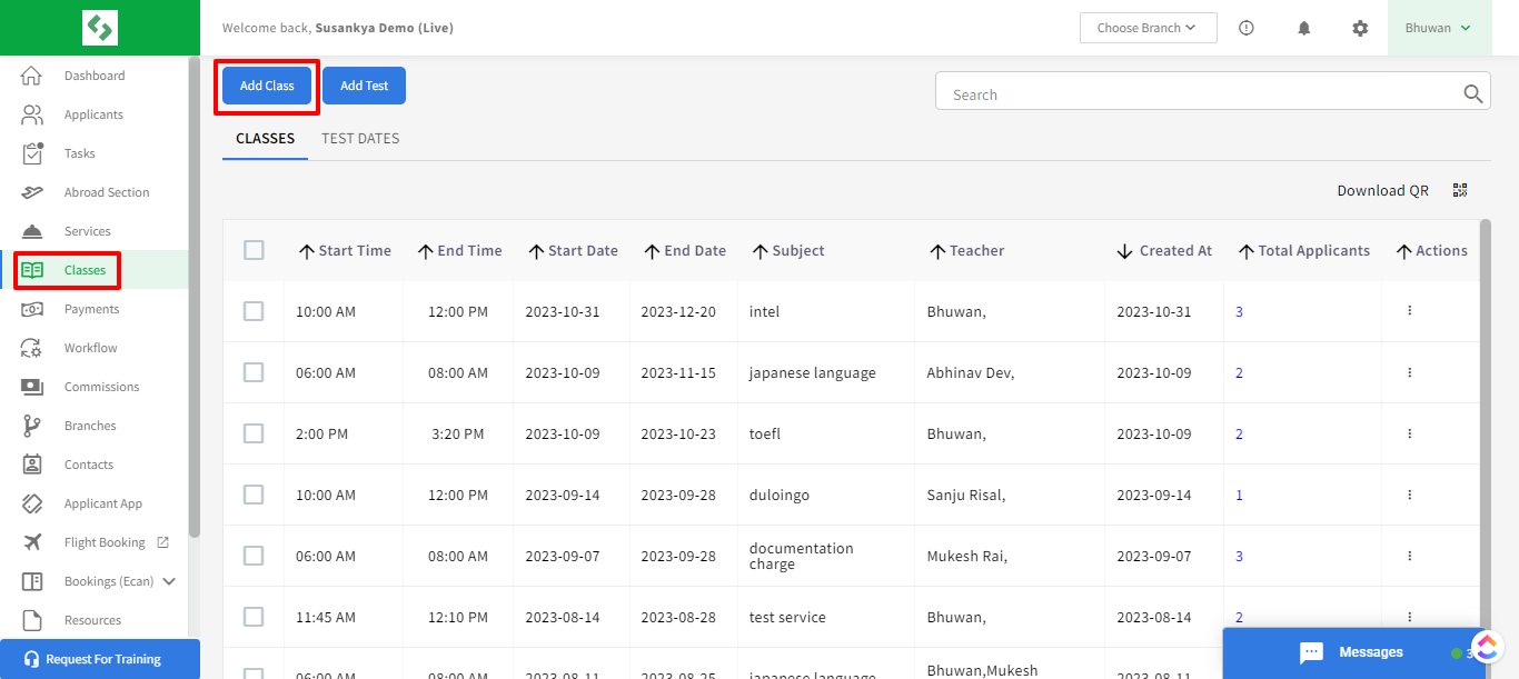 How to Create a Class in CMST – Consultancy Manager (CMST) Support