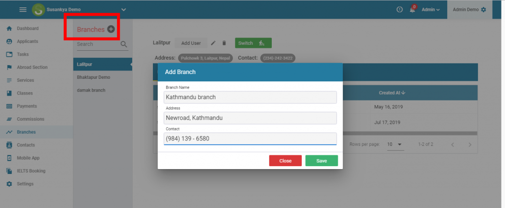 How to Create a Branch in CMST – Consultancy Manager (CMST) Support