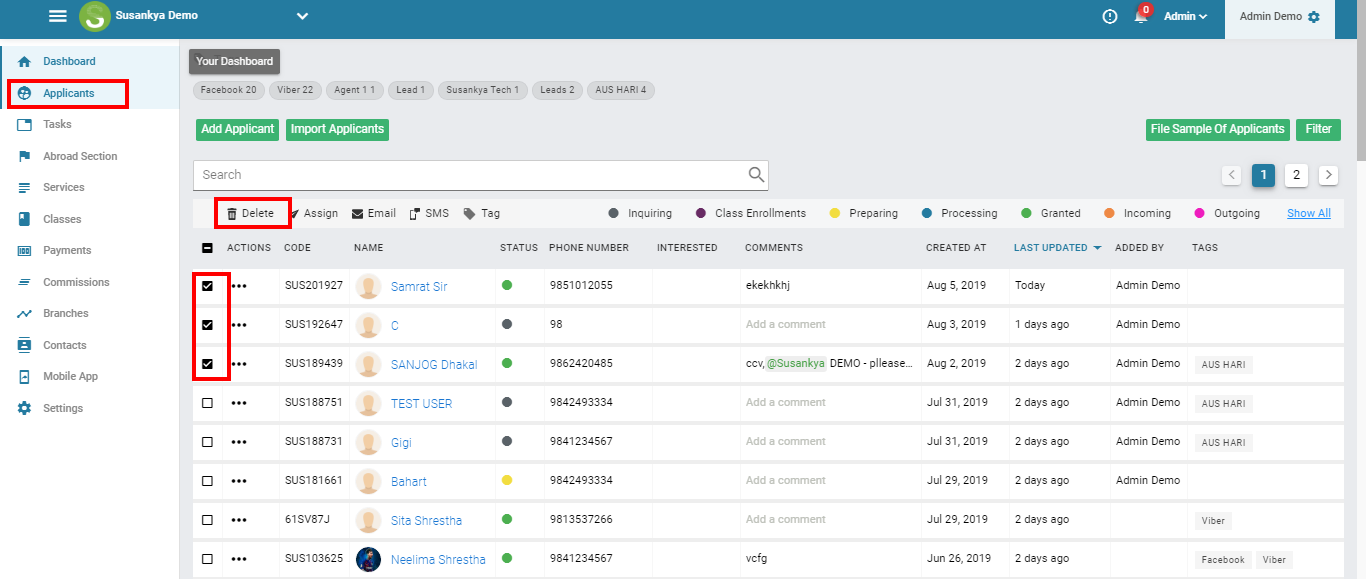 How to Delete an Applicant from CMST – Consultancy Manager (CMST) Support