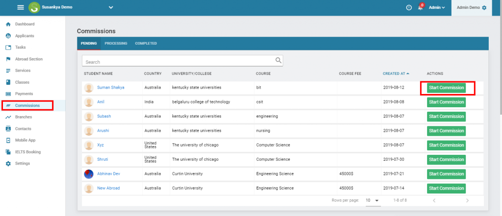 How to Start a Commissions in CMST – Consultancy Manager (CMST) Support